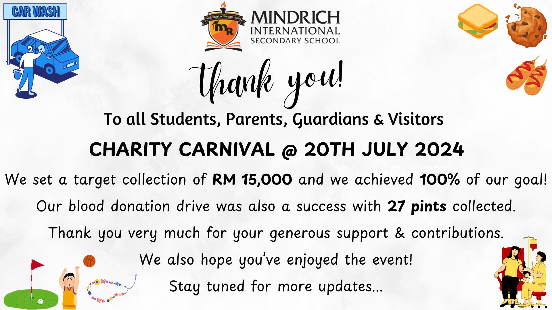 THANK YOU! MINDRICH CHARITY CARNIVAL 2024 🎊 – MINDRICH